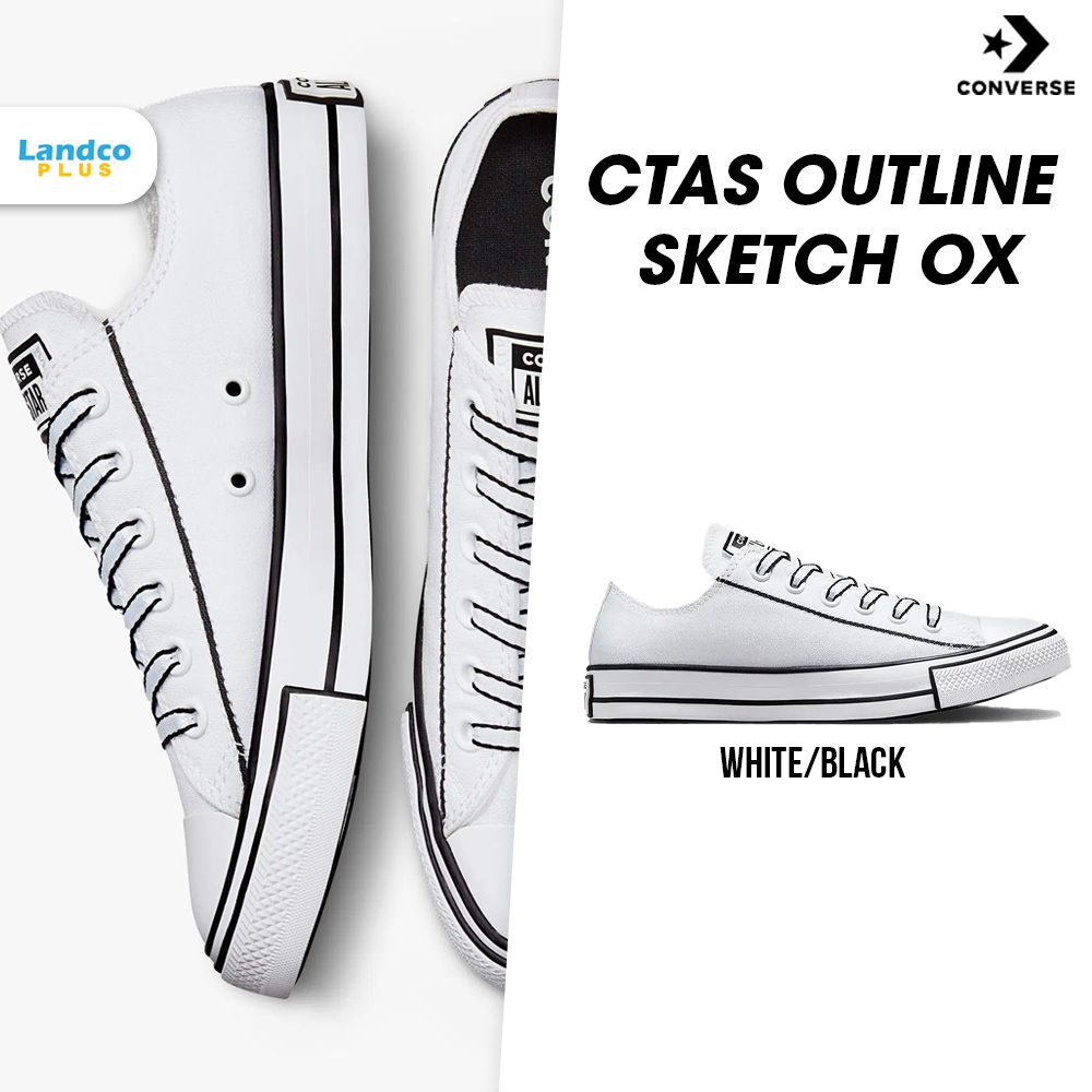 CONVERSE รองเท้าผ้าใบ รองเท้าลำลอง W CTAS OUTLINE SKETCH OX WHITE ...