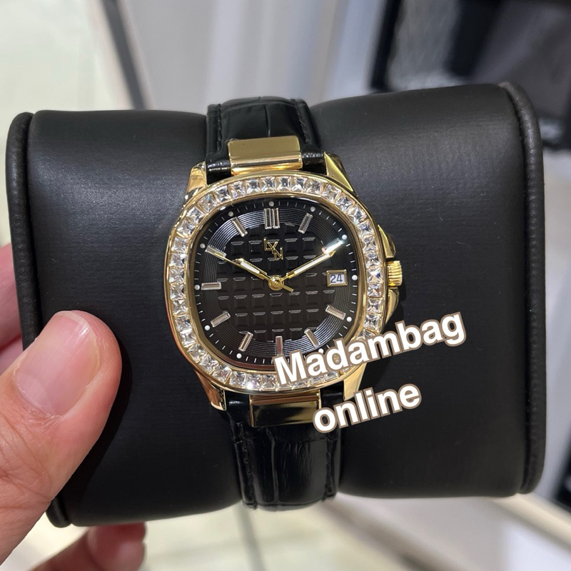 LYN Chole Watch นาฬิกาข้อมือ สายหนัง หน้าปัดเหลี่ยม | Shopee Thailand