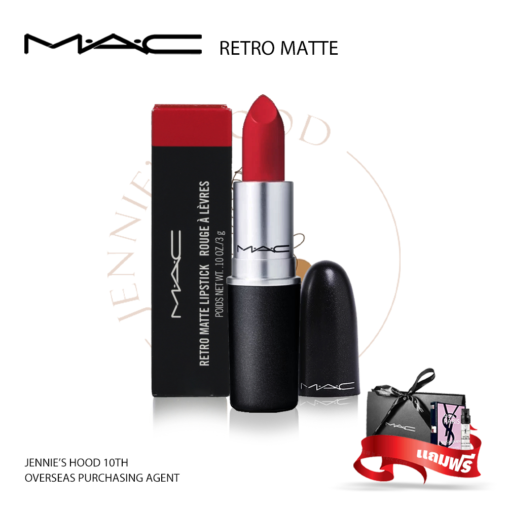 M.A.C Retro Matte Lipstick #707 สี Ruby Woo ลิปสติก mac พร้อมกล่องและ ...