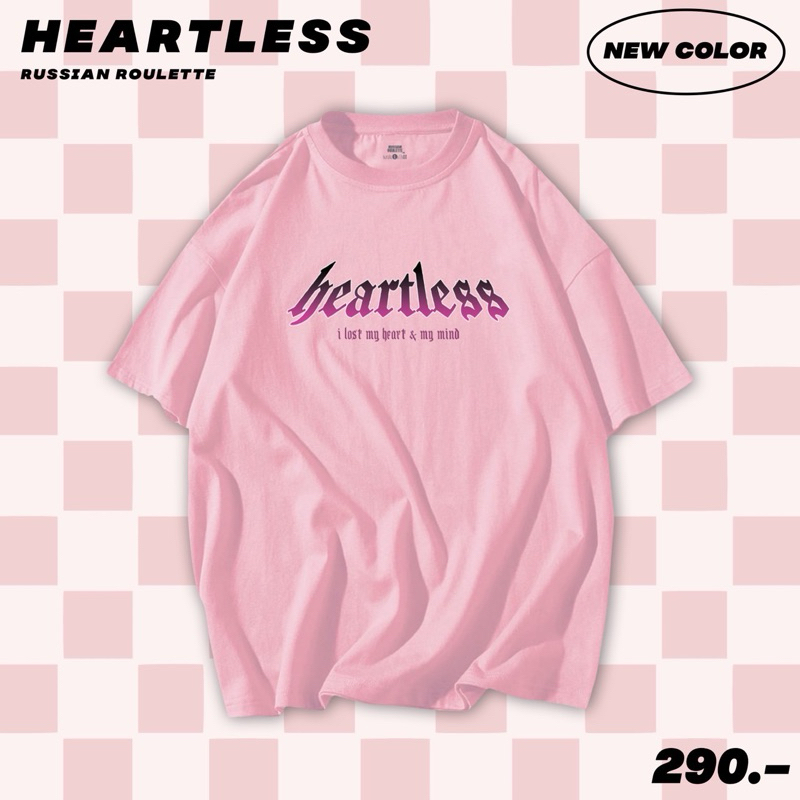 NEW เสื้อยืดลาย Valentine ทรงโอเวอร์ไซส์ Heartless New Color Update ...