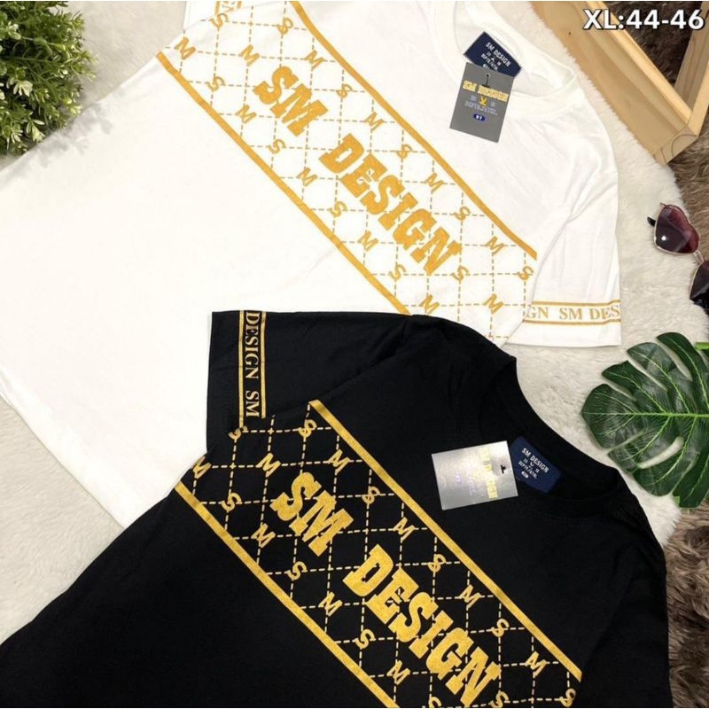 SM010 คอกลมแขนสั้นสกรีน SMกลางอก SMLXL ชญ | Shopee Thailand