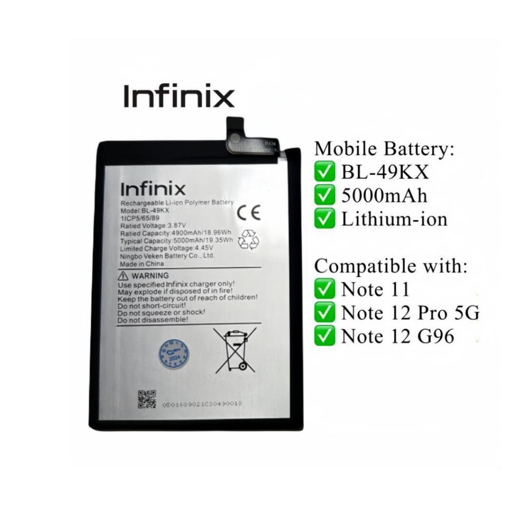 แบตเตอรี่ แท้ infinix Note 11 X663 X663B battery แบต BL-49KX BL49KX ...