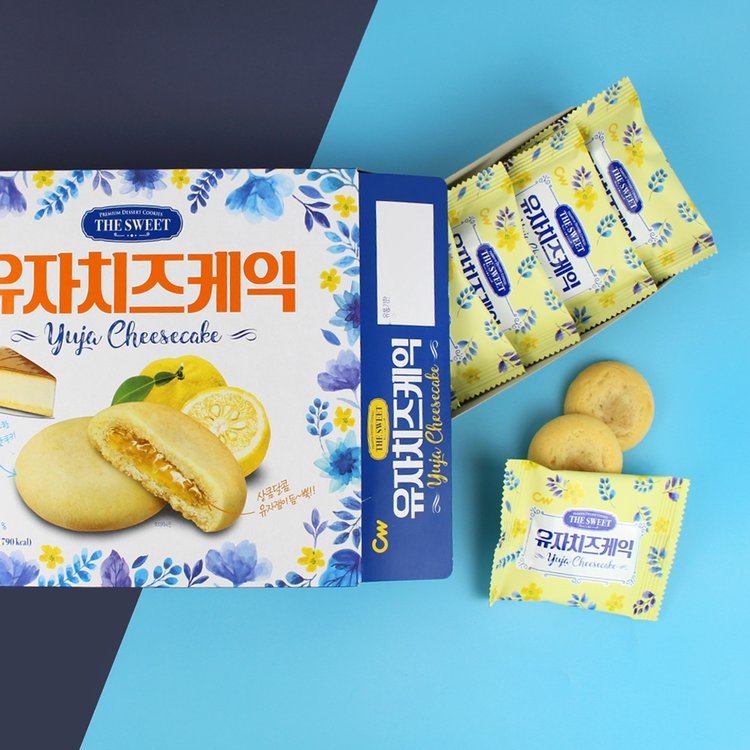 CW Yuja Cheesecake 5P ซีดับเบิ้ลยูคุ้กกี้รสชีสเค้กสอดไส้แยมส้ม 95 กรัม ...