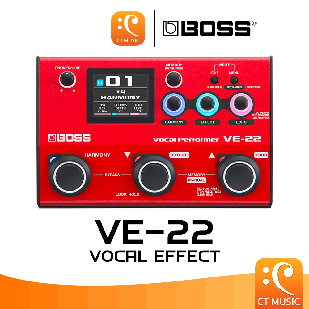 BOSS VE-22 Vocal Performer Effect เอฟเฟคร้อง Multi Effect VE22 VE 22 ...