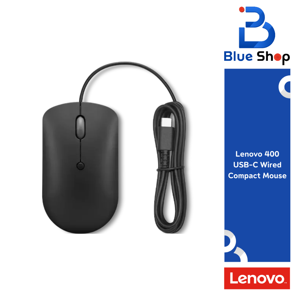 Lenovo 400 USB-C Wired Compact Mouse เมาส์แบบมีสาย เชื่อมต้องด้วย USB-C ...