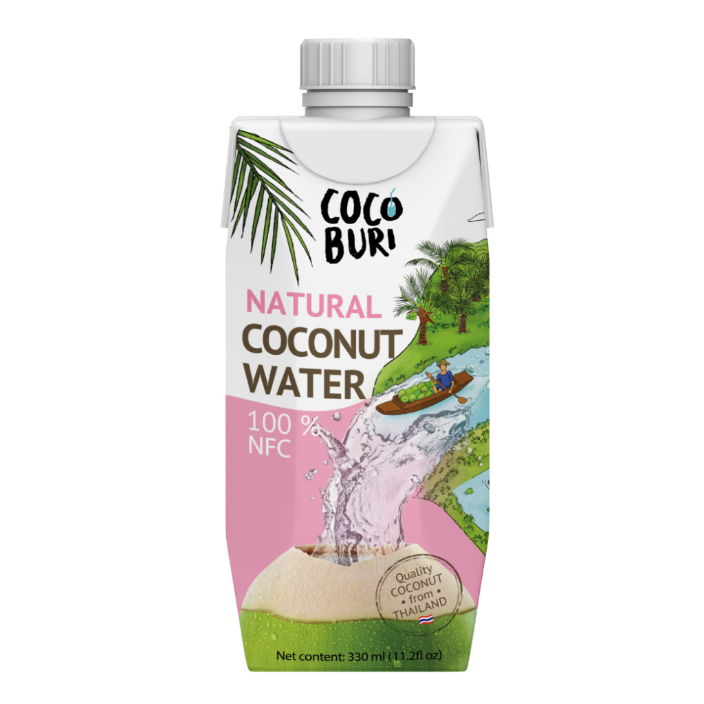 [12กล่อง] น้ำมะพร้าวแท้ 100% โคโค่บุรี (Coco buri ) Coconut Water ...