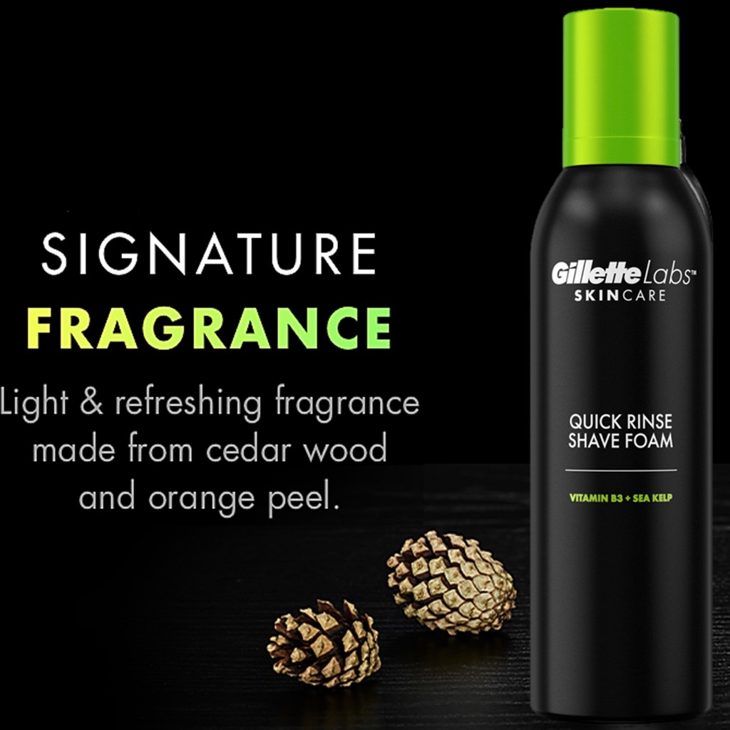 Gillette Labs by Gillette Quick Rinse Shaving Foam for Men 240ml โฟมโกน ...