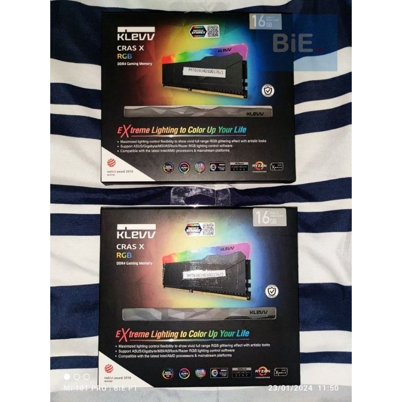 ของใหม่ 16GB (8GBx2) DDR4/3200 RAM PC KLEVV CRAS X RGB ประกัน LT ...