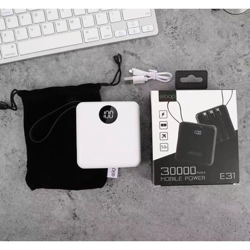 Powerbankรุ่นE31มาใหม่30000mAhพร้อมสายชาร์จ3เส้นในตัว พักง่ายๆมี4สี มี ...