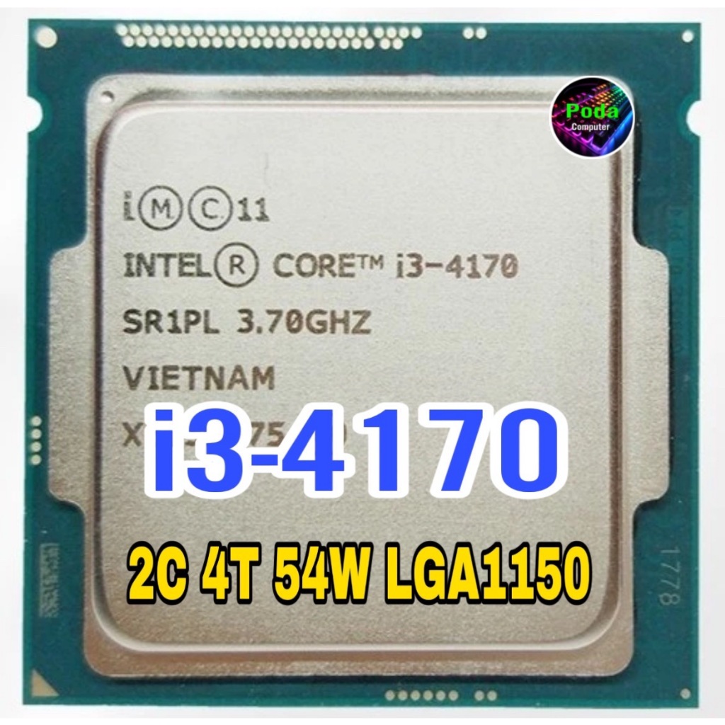ซีพียู CPU Intel Core i3-4170 2คอ4เทรด 54W LGA 1150 ฟรีซิลิโคน1ซอง i3 ...