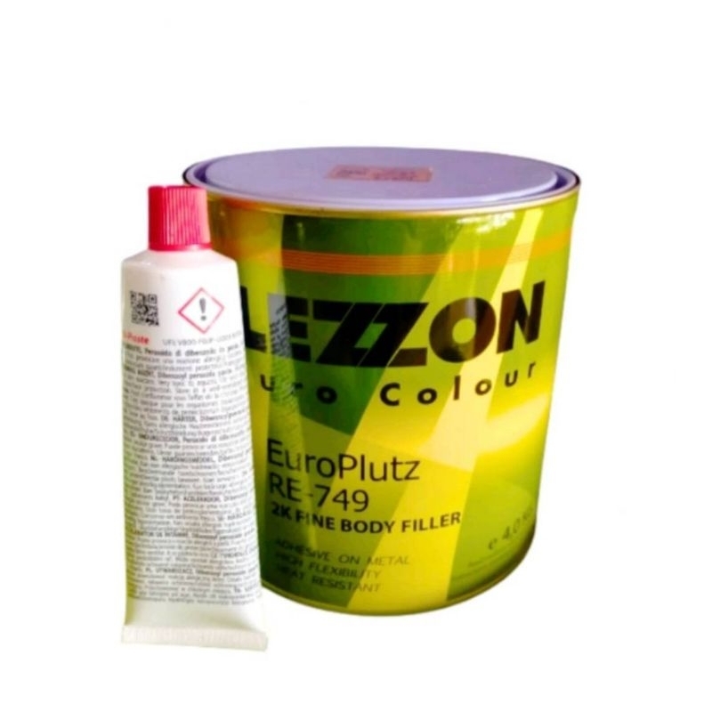 LEZZON 2K Fine Putty RE 749 สีโป้วชนิดเนื้อละเอียดทนความร้อน ขนาด4kg ...