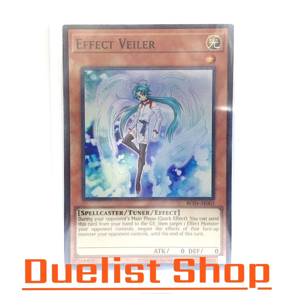 Effect Veiler (SR) Monster Light Level1 [Spellcaster/Tuner/Effect] ชุด RC04-AE003 การ์ดยูกิโอ ...