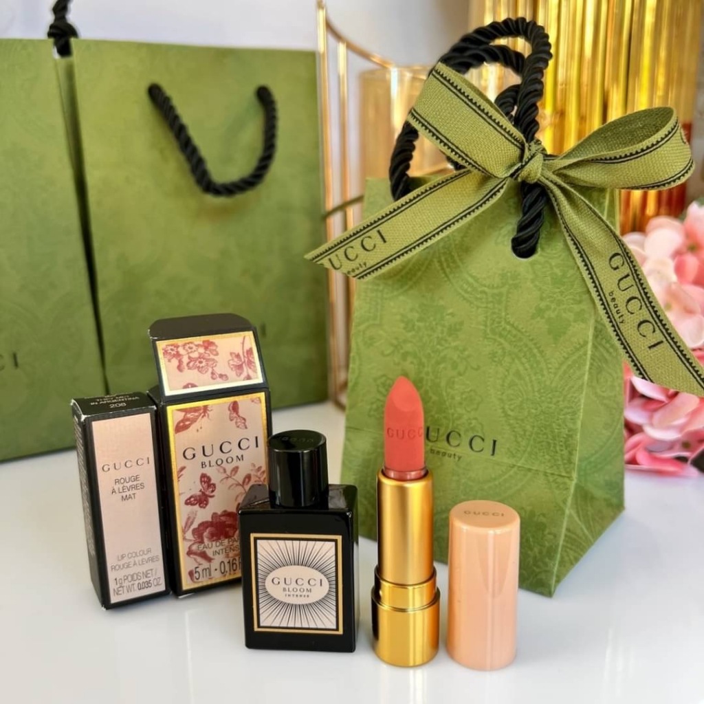 เซ็ทน้ำหอมจิ๋ว Gucci Bloom Intense Perfume & Lip Matte Set mini ...