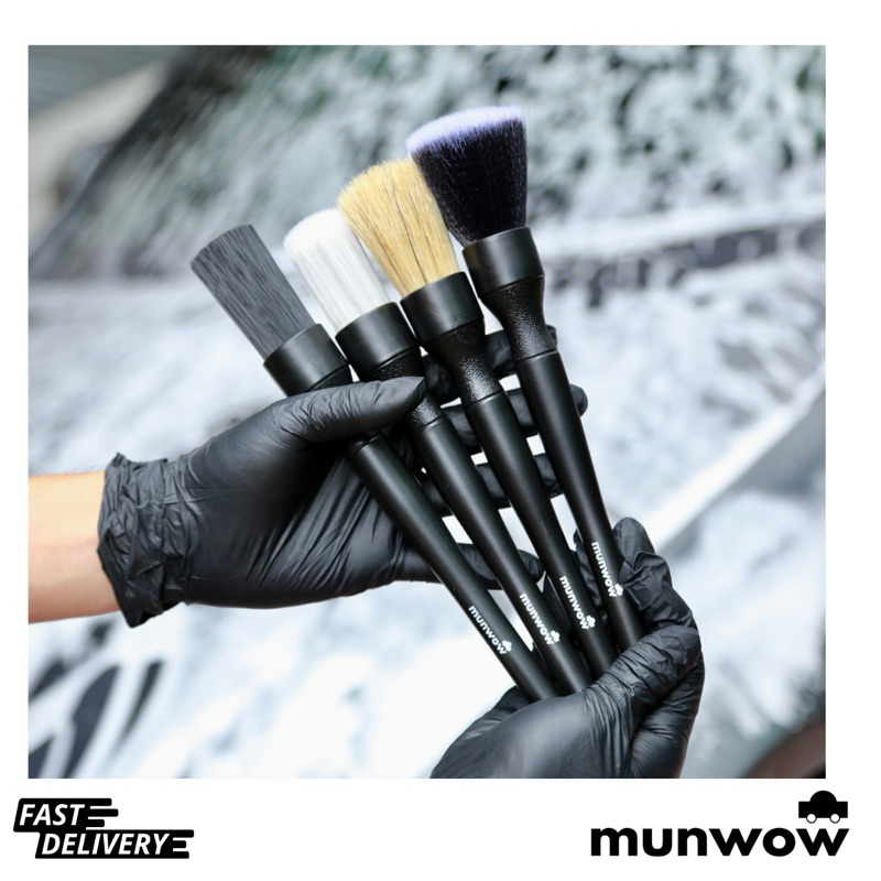 Munwow Detailing Brush Kit (ชุดแปรงดีเทลลิ่ง 4 ชนิด) | Shopee Thailand