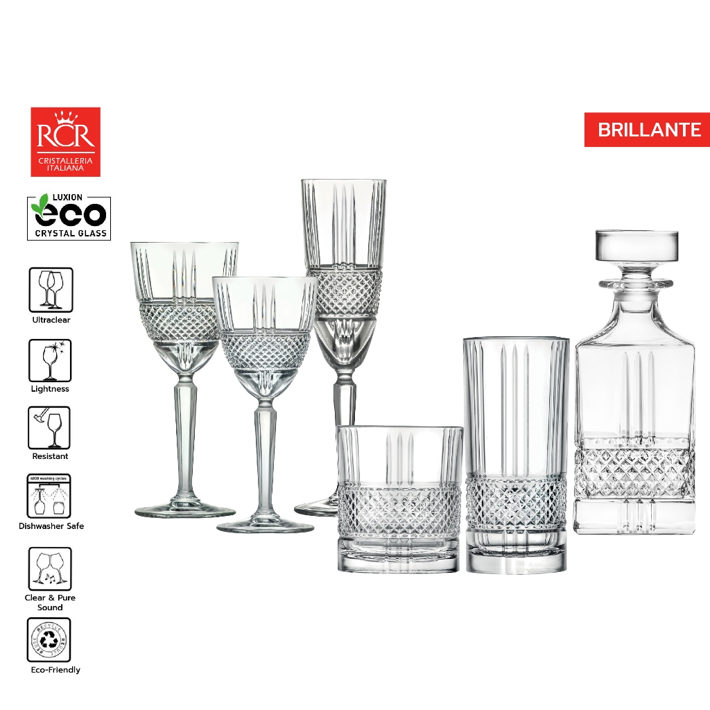 RCR Brillante แก้วน้ำคริสตัล ไวน์ แชมเปญ ค็อกเทล | Shopee Thailand RCR Brillante แก้วน้ำคริสตัล ไวน์ แชมเปญ ค็อกเทล | Shopee Thailand