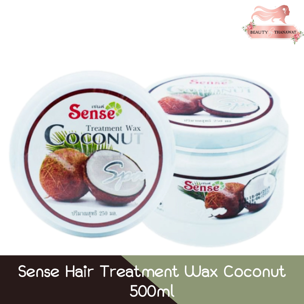 Sense Hair Treatment Wax Coconut 500ml. เซนต์ ทรีทเม้นท์สูตรมะพร้าว 500 ...