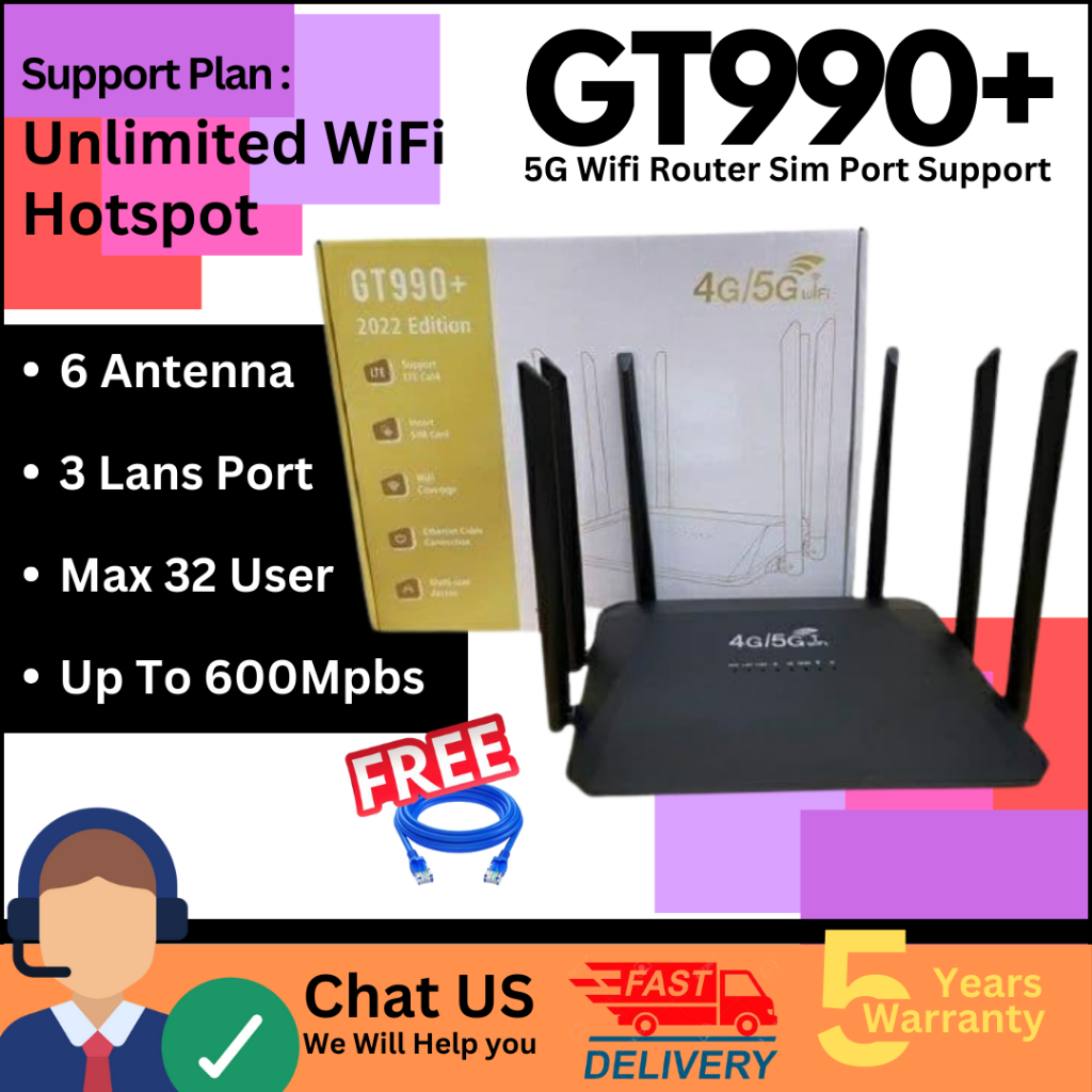 🔥พร้อมส่ง🔥 5G Hotspot Router ใหม่ รุ่น GT990+ โมเดม เราเตอร์ Modified ...