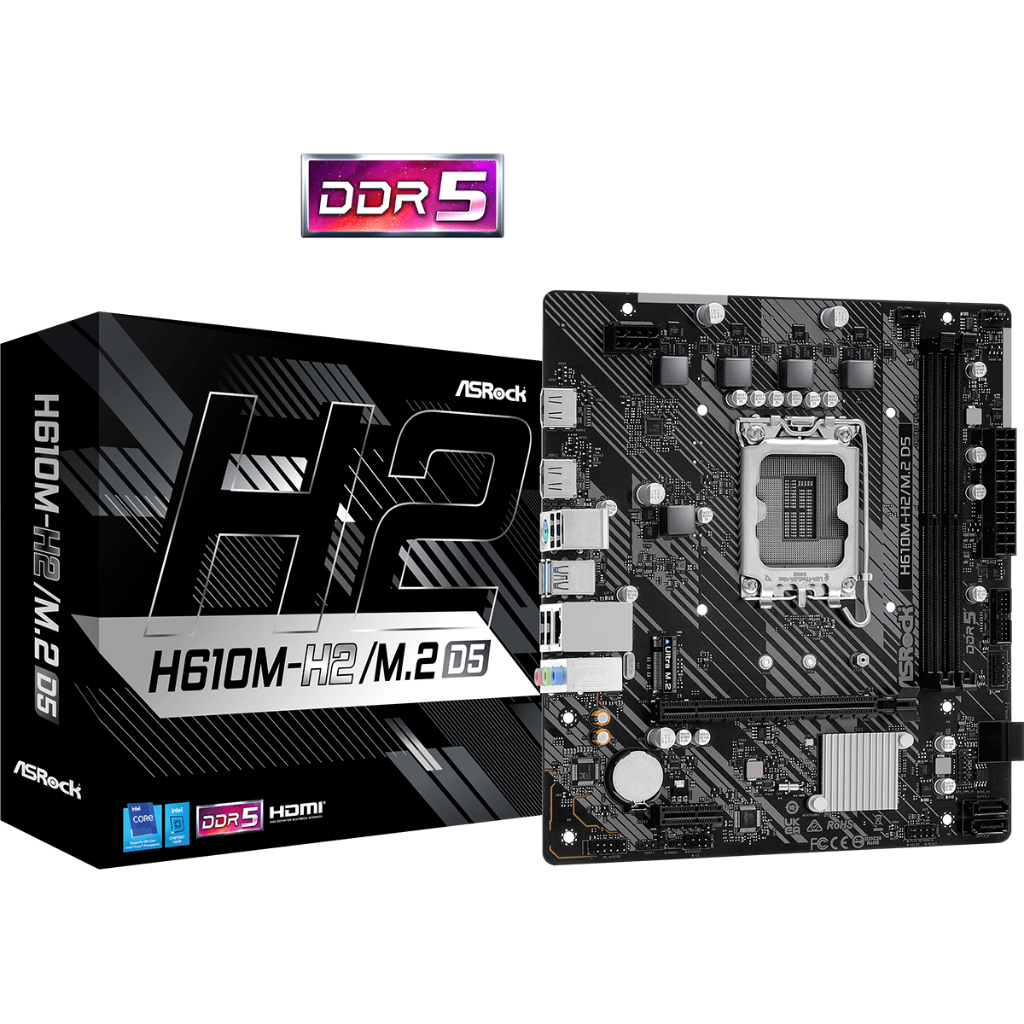 MAINBOARD (14th, 13th Gen & 12th Gen Intel® Core™) ASROCK H610M-H2/M.2 ...