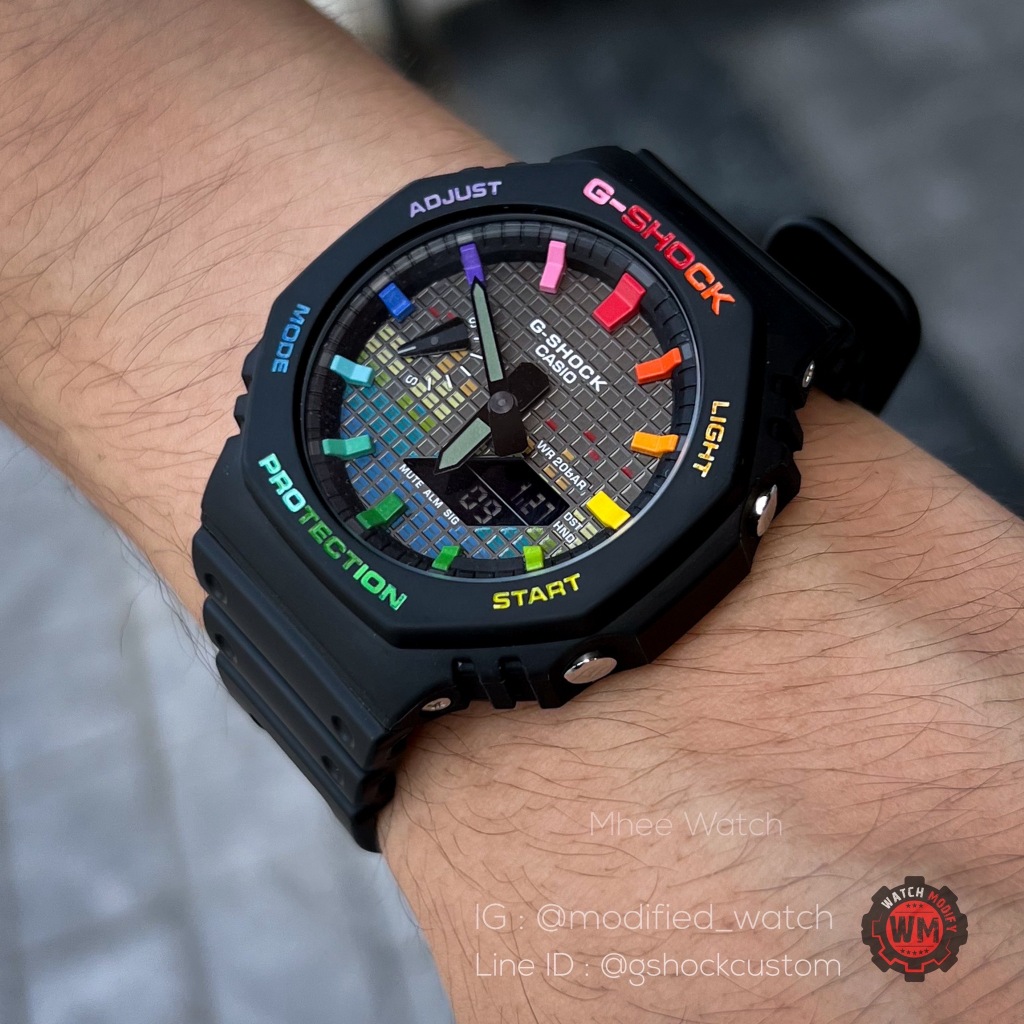 G-Shock Casioak Music Equalizer Rainbow Dial | Shopee Thailand
