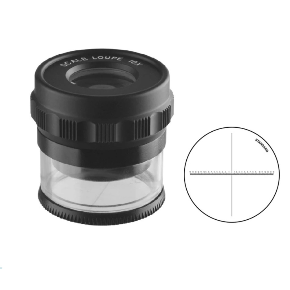 Scale Lupe 10X Measuring Magnifier Scale Loupe Magnifying Glass ...