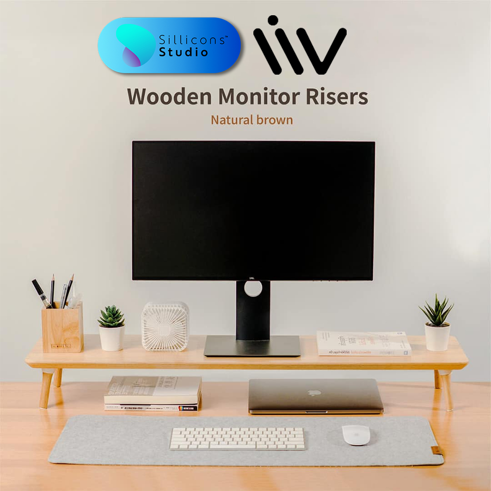 แท่นวางจอมอนิเตอร์ Liv Wooden Monitor Risers | Shopee Thailand