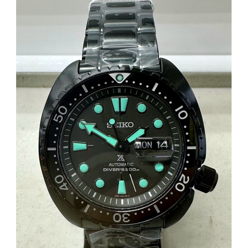 SEIKO Prospex Black Series ‘Night Vision’ Turtle Diver รุ่น SRPK43K1 ...