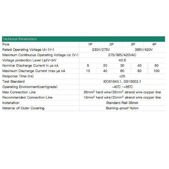 FEEO FSP-A40 2P 20-40KA 275VAC SPD อุปกรณ์ป้องกันไฟกระชาก AC SURGE ...