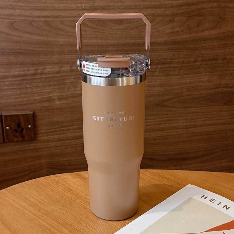 แก้วเก็บอุณหภูมิ SITARAYURI ขนาด 600 900 1200 ML แถมยางรองแก้วและสติกเก ...