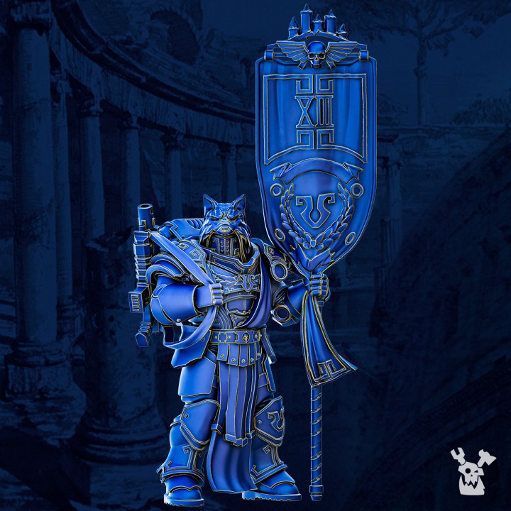 Legio Vexillum Bannerman High quality and detailed 3d print miniature ...