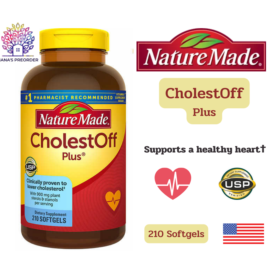 Nature Made CholestOFF Plus 210 Softgels ช่วยลด cholesterol LDL ...