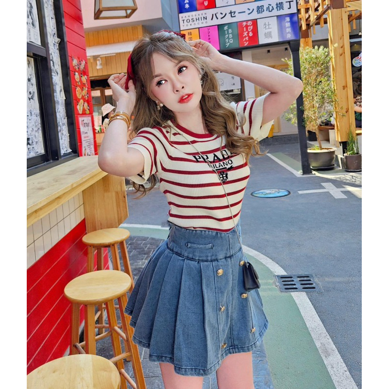 ลอลีพอพ เซต 3 ชิ้น กก.กป ยีนส์ เสือไหมพรมปราด้า กระเป๋า L | Shopee Thailand