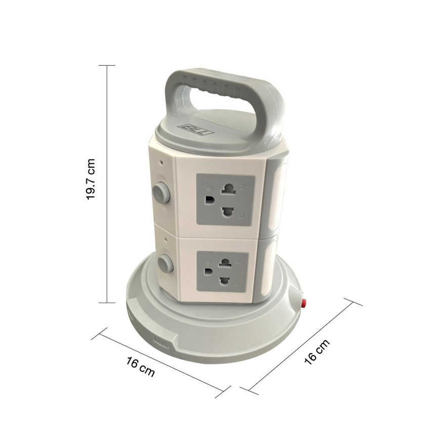บีแอลแอล ปลั๊กไฟ TOWER 2สวิตซ์ 7ช่อง 3เมตร รุ่น TOWER B82 (สีขาว) BLL PLUG TOWER 2SWITCH 7SOCKET ...