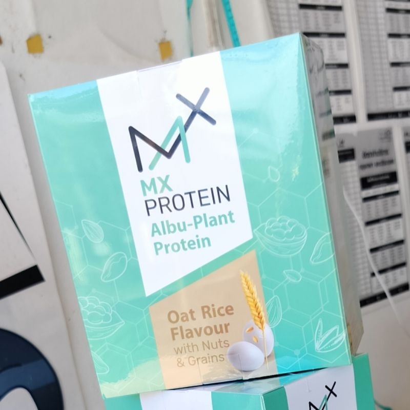 Mx Protein เอ็ม เอ็กซ์ อัลบู-แพลนท์ โปรตีน กลิ่นข้าวโอ๊ต | Shopee Thailand