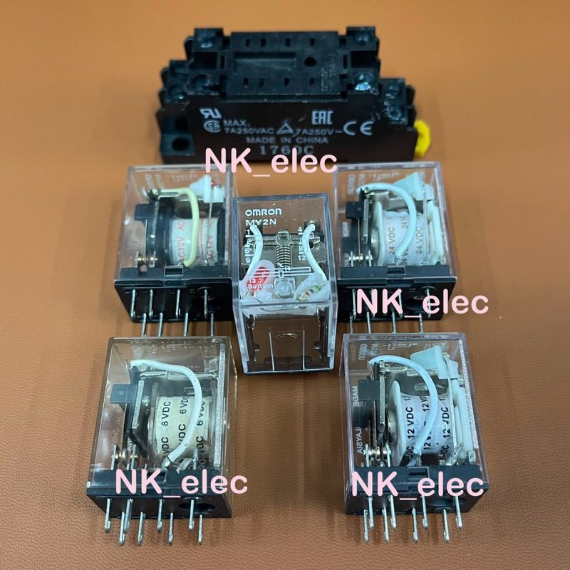 MY2N Relay OMRON 8 ขา ไฟ 6VDC,12VDC,12VAC,24VDC,24VAC,48VDC,110VAC,220VAC,PYF08A-E มีสินค้า ...