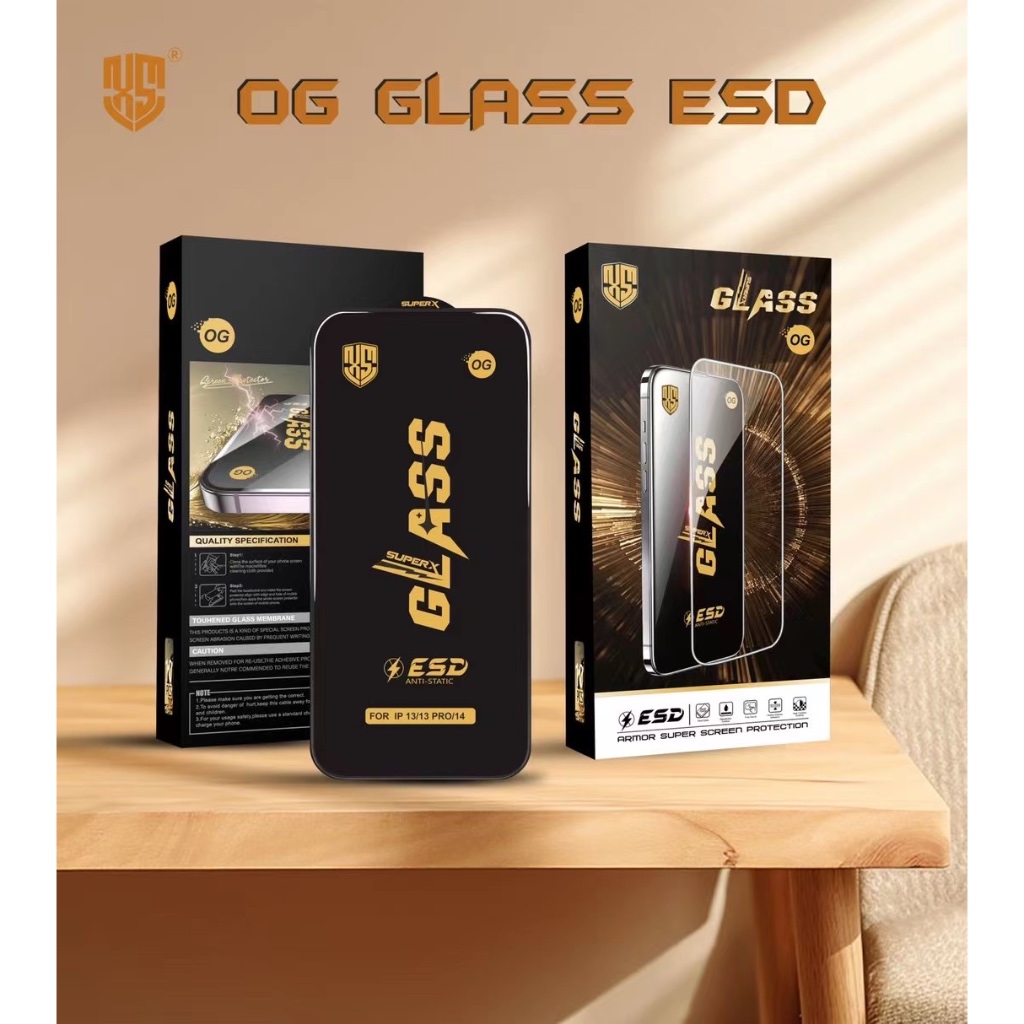 iphone ฟิล์มกระจก เต็มจอ OG GLASS ESD ภาพชัด คุณภาพดี ติดเองได้ 1กล่อง ...