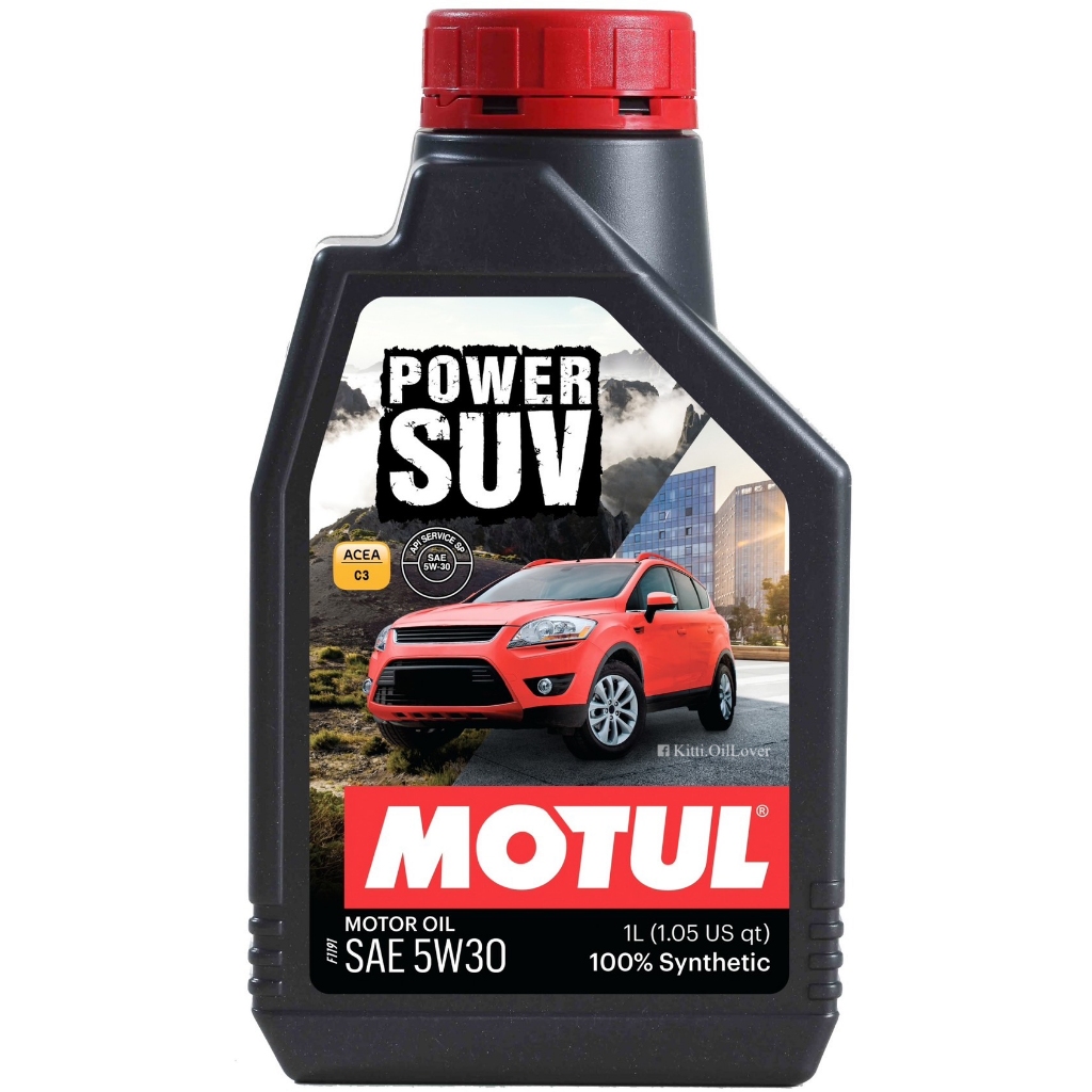 Motul Power SUV 5W30 5W40 1 ลิตร โมตุล น้ำมันเครื่องสังเคราะห์แท้ 100% เครื่องยนต์เบนซินและดีเซล ...