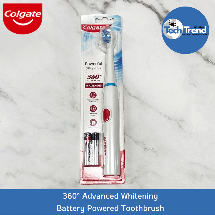 (Colgate) 360 Advanced Sonic Battery Power Toothbrush แปรงสีฟันไฟฟ้าคอล ...