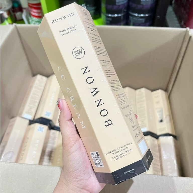 Bonwon CC Snow Perfect Sunscreen Cream In Serum ปริมาณสุทธิ 150 มล. [ฝา ...