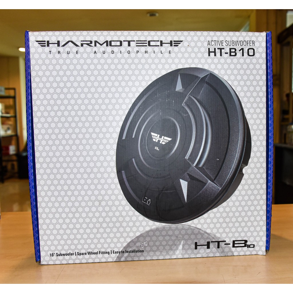 ซับหลุมยางอะไหล่ HARMOTECH HT-B10 มีแอมป์ในตัว(ตัวโชว์) | Shopee Thailand