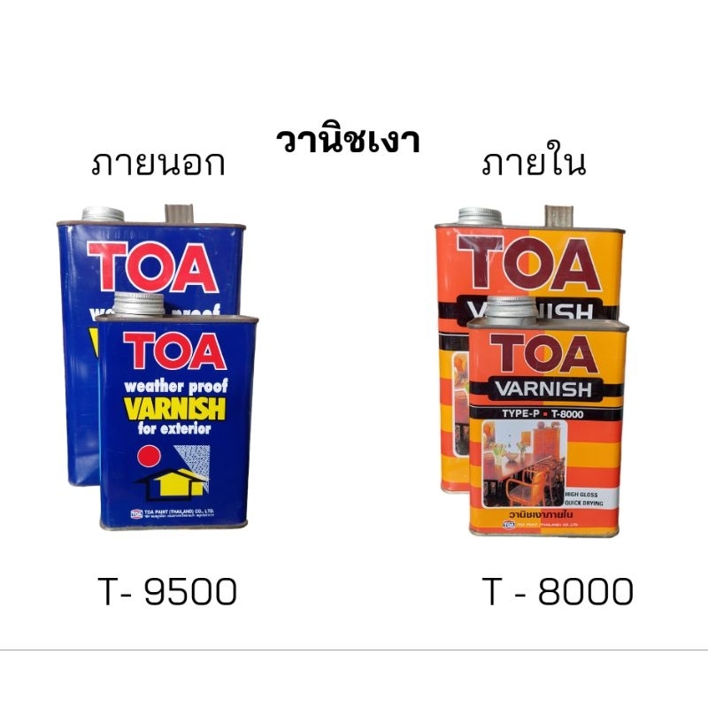 วานิชเงา T-8000/T-9500 ขนาด 0.946 ลิตร,3.785 ลิตร | Shopee Thailand