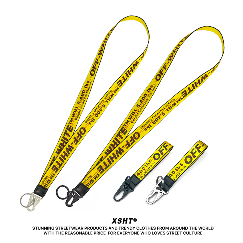 🔥พร้อมส่ง🔥 สายห้อยคอ Off-White Lanyard Strap สีเหลือง สายคล้องคอ สาย ...