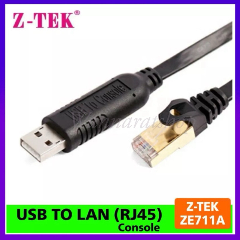 USB To Console Lan/RJ45 Cable 1.5m ( Z-TEK ZE711A) | Shopee Thailand