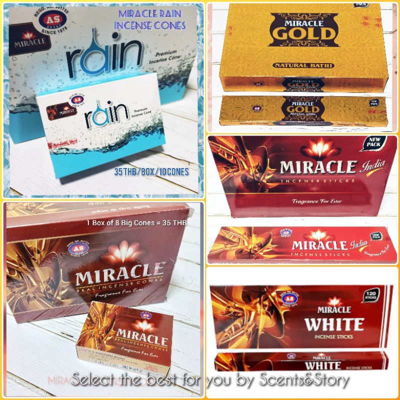 Miracle Incense cones, Miracle incense sticks กำยานและธูป กลิ่นมิราเคิล ...