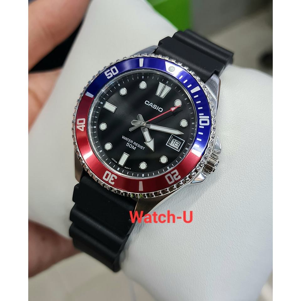 นาฬิกา Casio BOY SIZE PEPSI MDV-10 รุ่น MDV-10-1A2 | Shopee Thailand