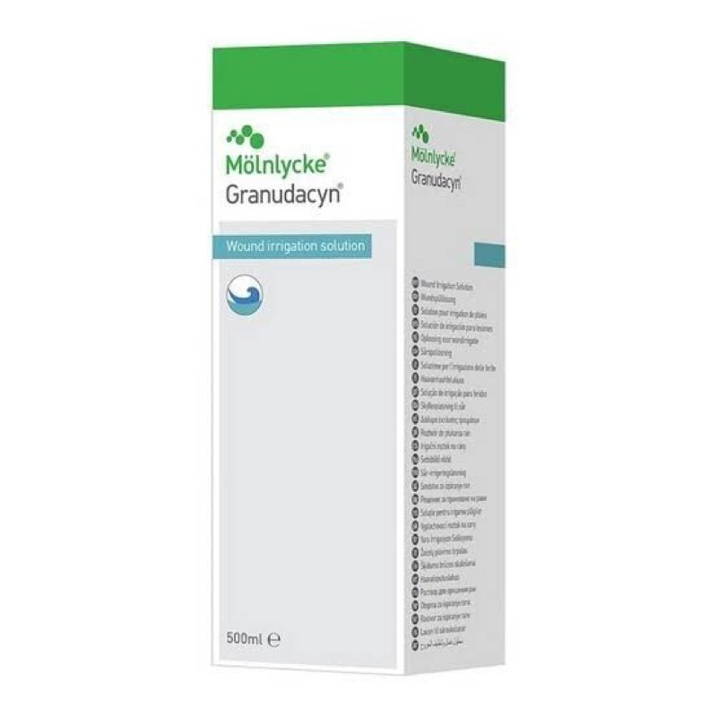 Granudacyn Solution (น้ำยากรานูดาซิน)ไฮเปร์คลอรัสเอซิส 500ml, 1000 ml ...