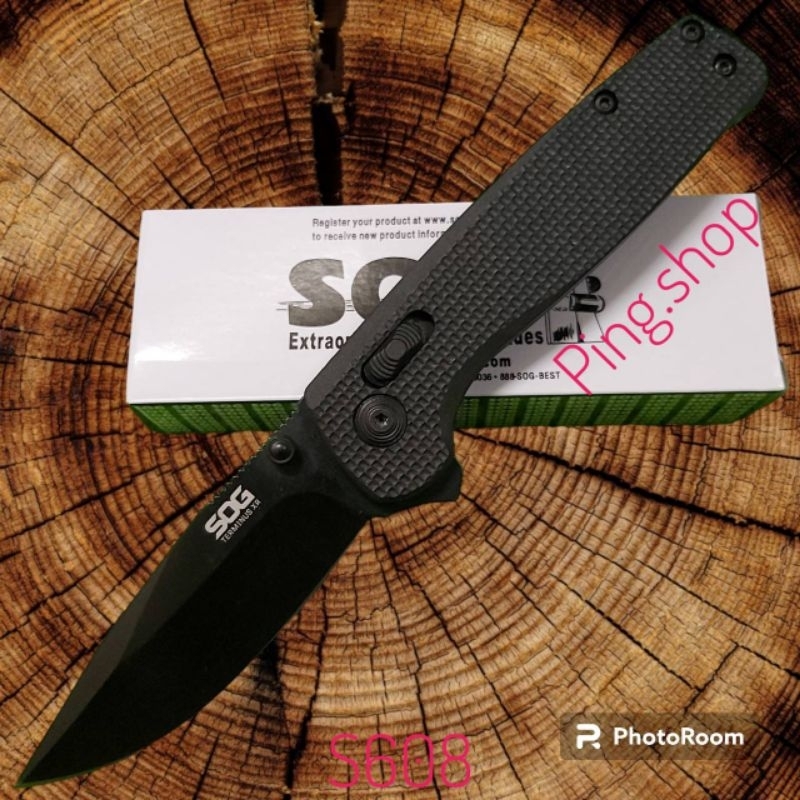 อุปกรณ์เดินป่า มีด มีดพับ มีดพก รุ่น S608 ใบดำด้ามดำ | Shopee Thailand