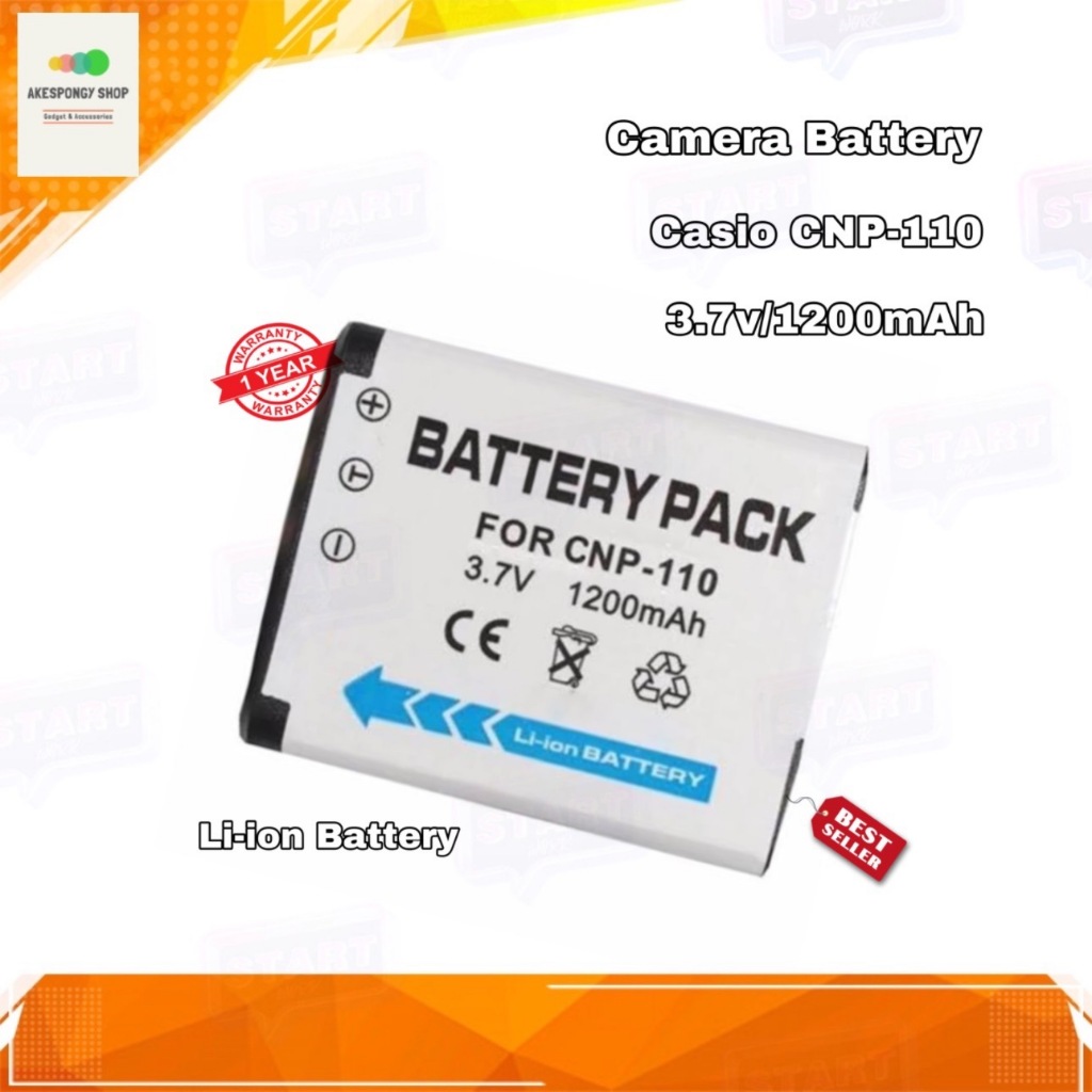 แบตกล้อง Camera Battery Casio CNP-110 / CNP110 (3.7v/1200mAh) Li-ion ...