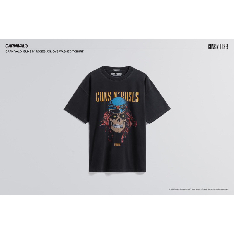 (พร้อมส่ง) ของแท้ 100% CARNIVAL® x Guns N' Roses Collection OVS T-shirt | Shopee Thailand