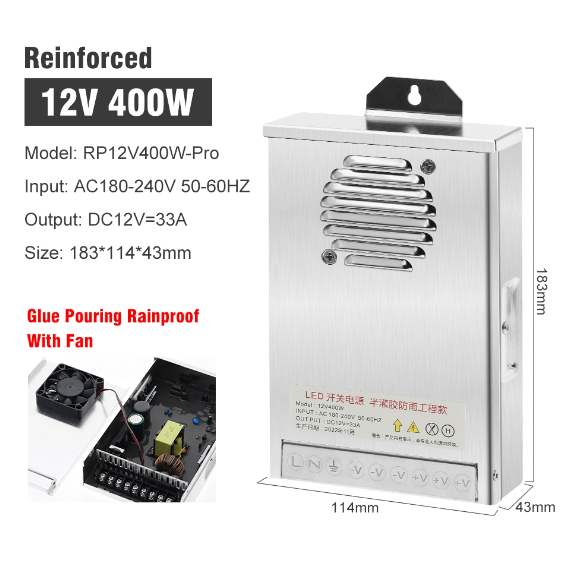หม้อแปลง สวิตช์ชิ่ง DC 12V 24V 400W สวิทชิ่ง หม้อแปลง ไฟฟ้า SWITCHING | Shopee Thailand