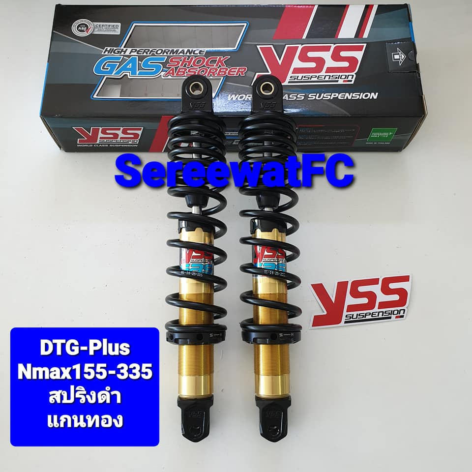 โช้คหลัง YSS Nmax Nmax155 DTG PLUS (Hybrid) แก๊ส-น้ำมัน ยาว 335 มิล ปี ...